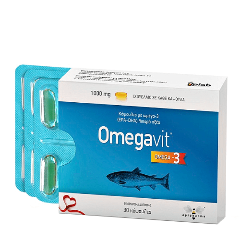 Uplab Ωμέγα-3 Λιπαρά Οξέα 1000mg 30 Κάψουλες - V-Pharmacy