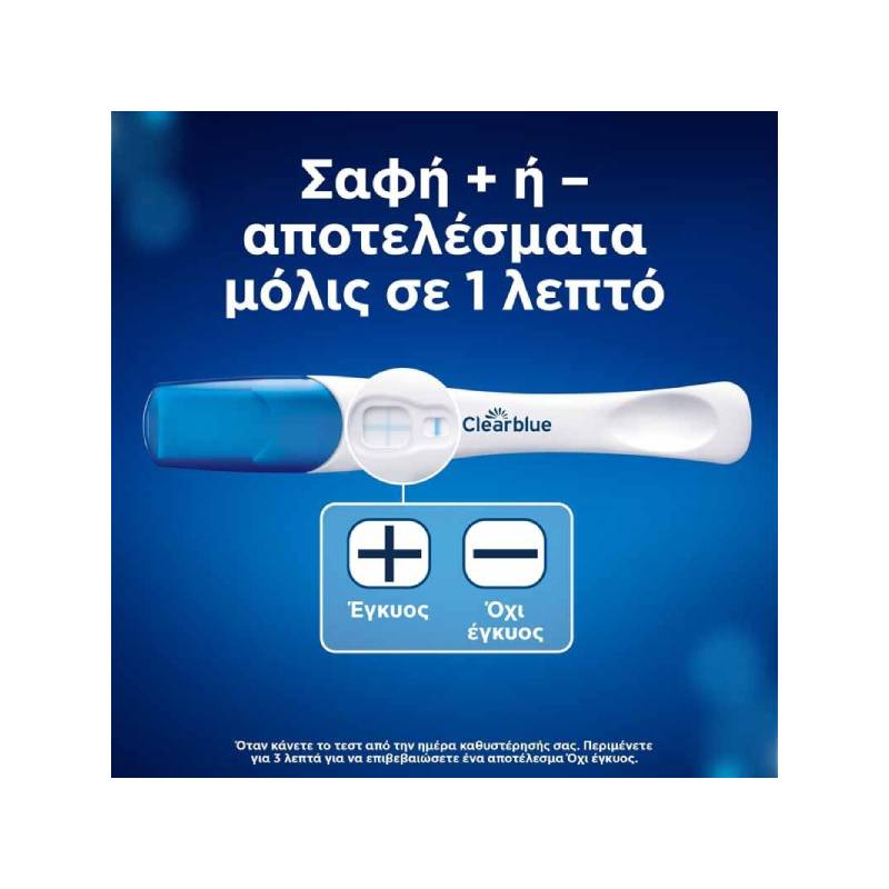 Clearblue Τεστ Εγκυμοσύνης Γρήγορη Ανίχνευση Αποτέλεσμα μόλις σε 1 ...